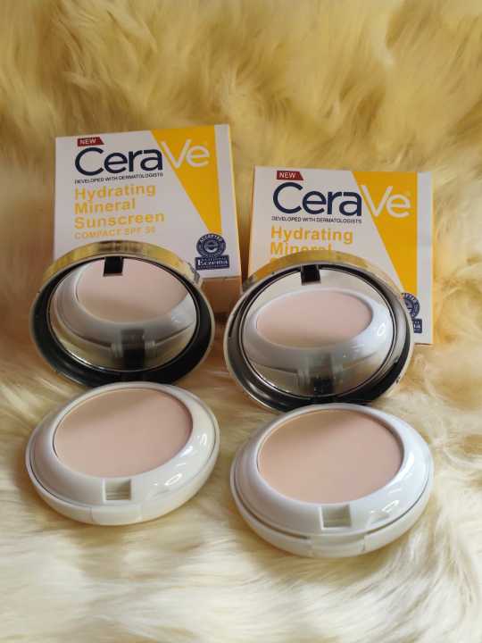 Cera-Ve Hydrating Mineral Sunscreen Compact SPF 50 - Face Mineral ...