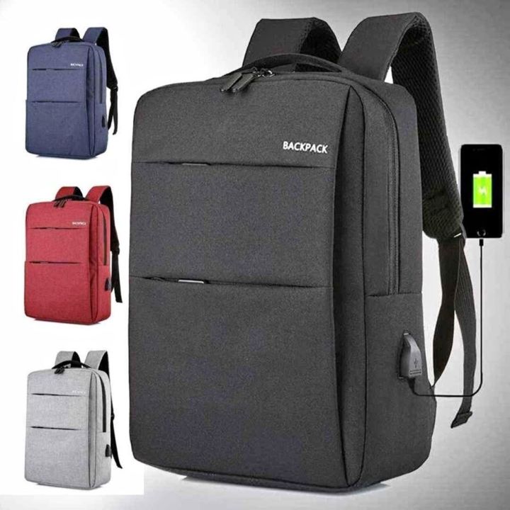 Slim Laptop Backpack With USB Charging Port Bag for Men and Women ...