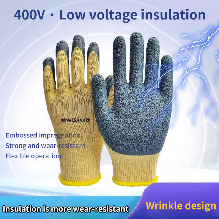 Electrician Work Gloves Protective Tool 400v Insulating Gloves 1 Pair ...