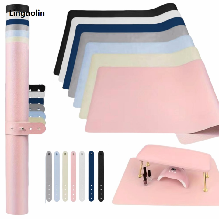 Linguolin Nail Art Table Mat Foldable Hand Rest Pad For Nail Armrest ...