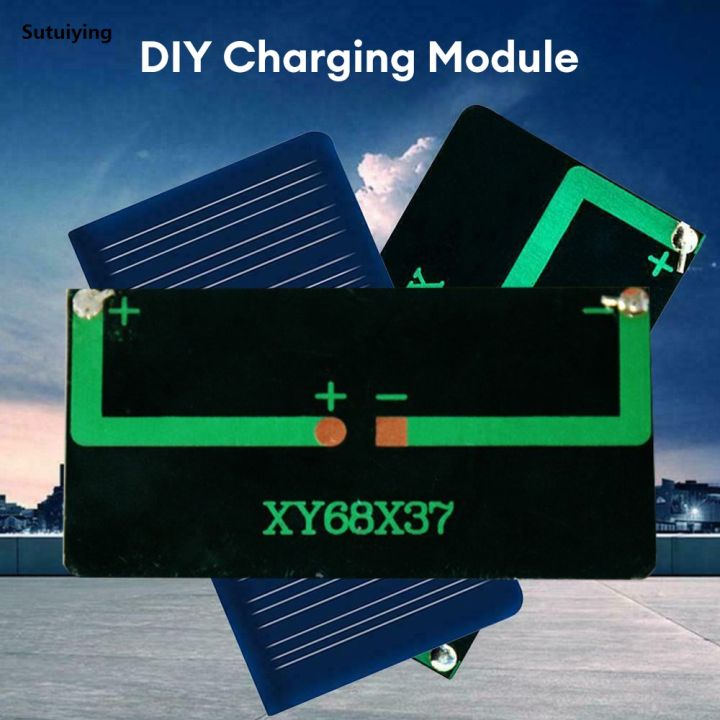 Sutuiying 10 Pcs 5V 50mA Epoxy Solar Panel Polycrystalline Solar Cells ...