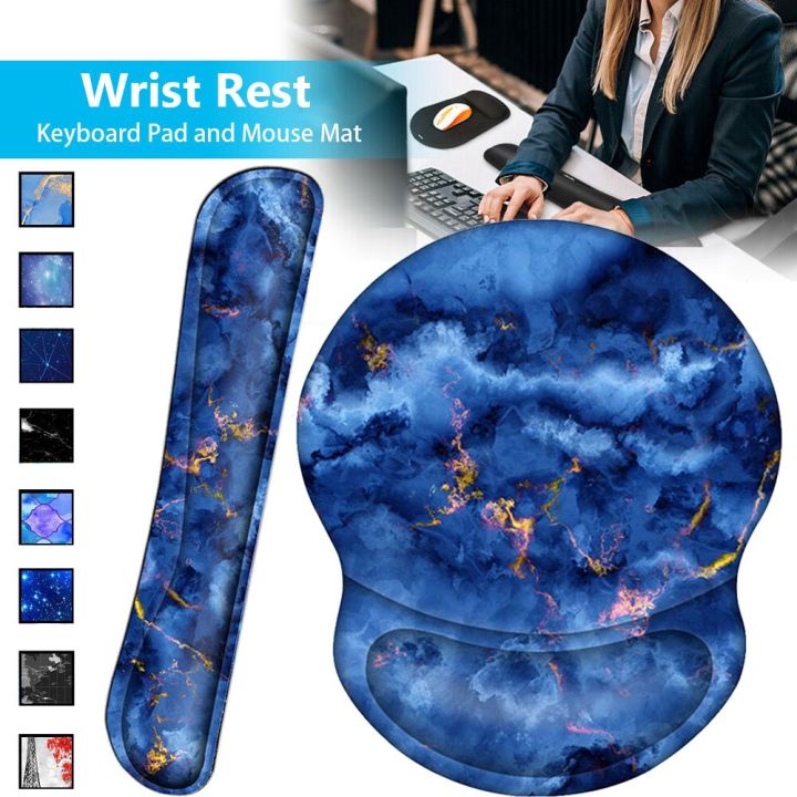 Smooth Ergonomic Hand Support Keyboard Pad Wrist Rest Mouse Mat Memory ...