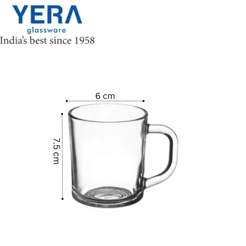 Tranparent Glass Tea/Coffee Cup Sets Yera CT6-P0 Cosmos | Daraz.com.np