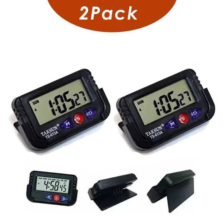 2 Pack Digital Clock & Stopwatch with Flexible Stand – Portable Mini ...