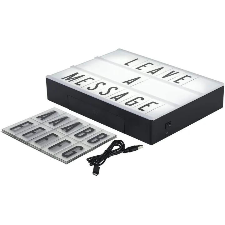 A4 Size LED Cinematic Letter Magnetic Light Box with 90 pcs Black ...