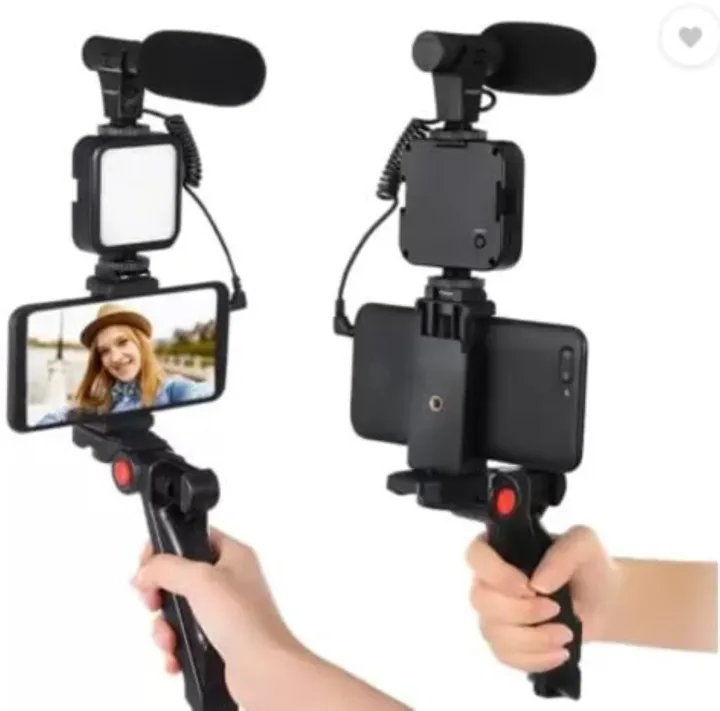 Vlogging Kit 6 in 1 for iPhone, Android (with Tripod), Mini LED ...