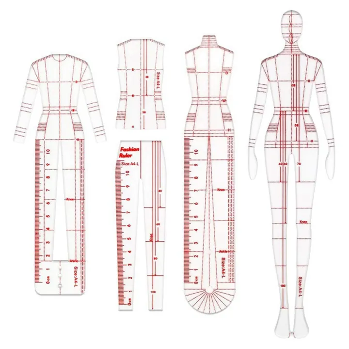 SptrryFashion Illustration Rulers Sketching Templates Ruler Sewing ...