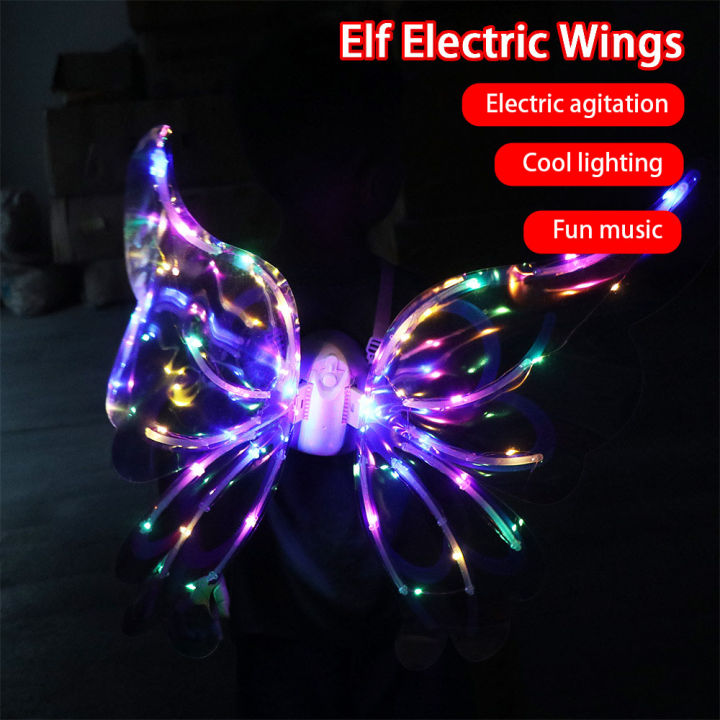 Children's Toys Creative LED Electric Butterfly Wings with Light Music ...