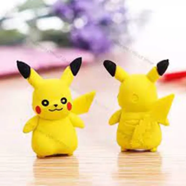 Fancy Pikachu Cratoon Anime Figure Earaser For Student and Others 2 pcs ...