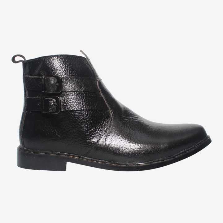 Black Pure Leather Ankle Boot For Men | Daraz.com.np