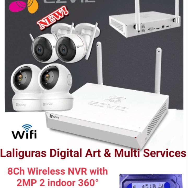 Hikvision Ezviz 4 Channel Wireless NVR With 2 Indoor PTZ & 2 Outdoor ...