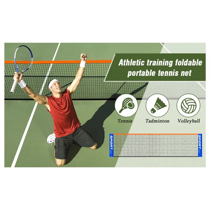 Portable Foldable Badminton Net for Tennis, Volleyball- Training Aid ...