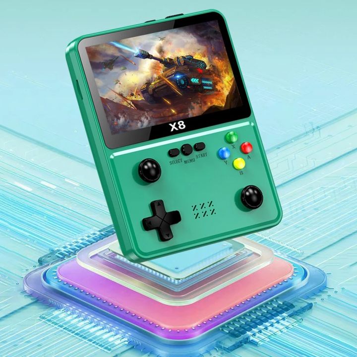 X8 Handheld Retro Game Console with 4-Inch IPS Screen, Dual Joystick ...