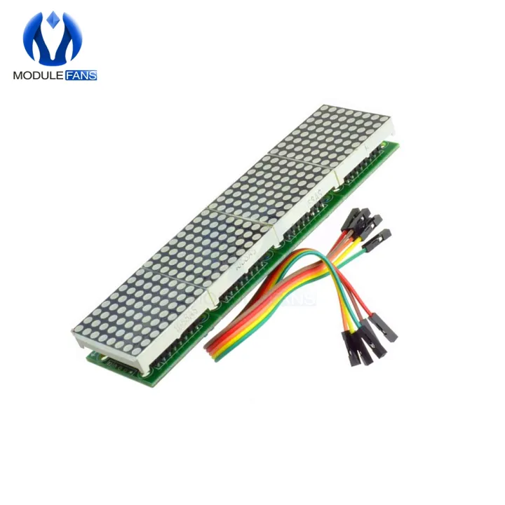 MAX7219 LED Microcontroller 4 In 1 Display With 5P Line Dot Matrix ...