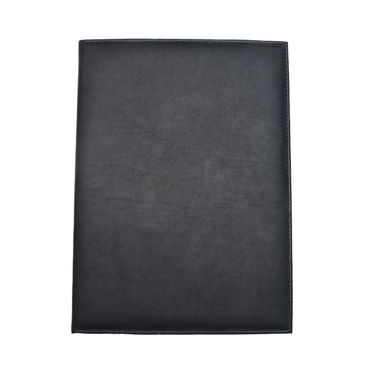Black PU Leather Plain Design College File Folder 13*9.5 Inch | Daraz ...
