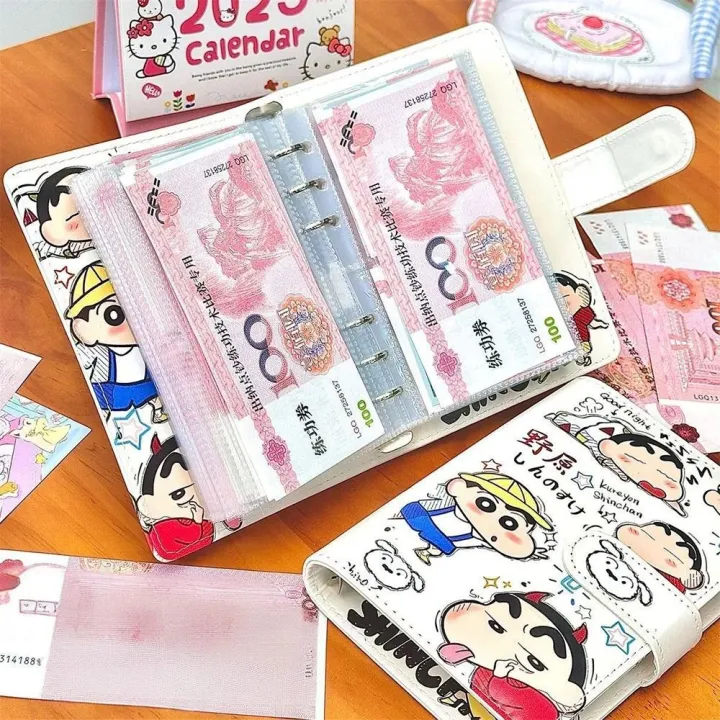 Cartoon PU Leather PU Photo Album Crayon Shin-chan Reusable Cash ...