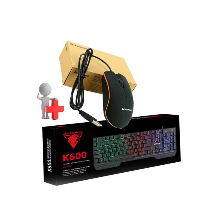 Jedel k600 Gaming Keyboard and Lenovo mouse combo set | Daraz.com.np