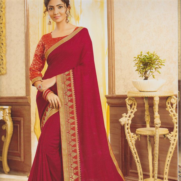 Glam Border Work Saree | Daraz.com.np