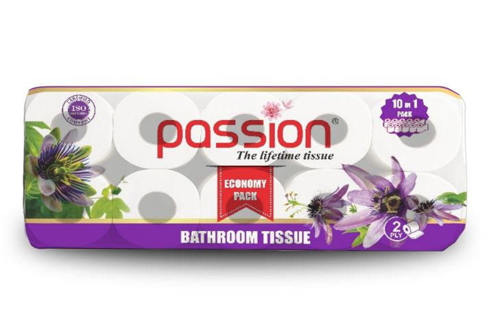 Passion Economy EMBOSSED 2 Ply Bathroom Tissue 150 Sheets - 10 Roll ...