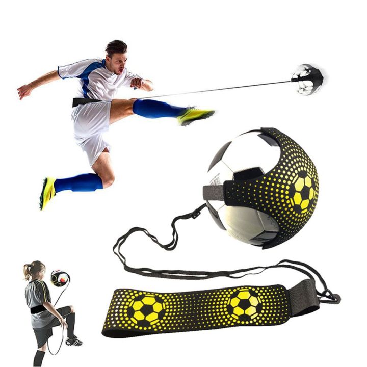 Elastic Control Skills Ball Trainer Kit Football Strap Returner Kick ...