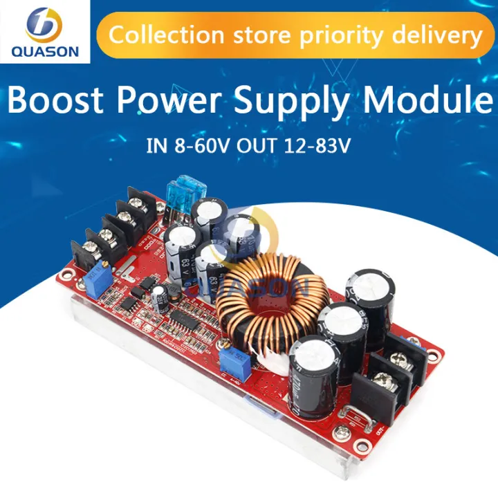 1200W 20A DC Converter Boost Step-up Power Supply Module IN 8-60V OUT ...