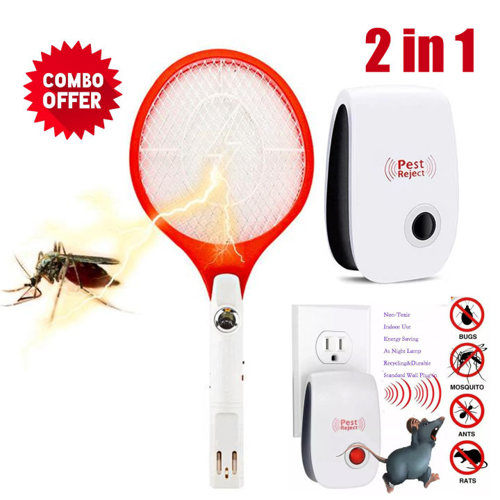 2-in-1 Combo Offer | Ultrasonic Pest Repeller & Rechargeable Mosquito ...