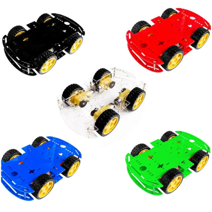 Smart Car Kit 4WD Smart Robot Car Chassis Kits Car With Speed Encoder ...