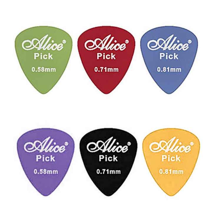 Alice Guitar Picks 6 Pieces Set Mixed Colors And Mixed Gauge Thickness ...