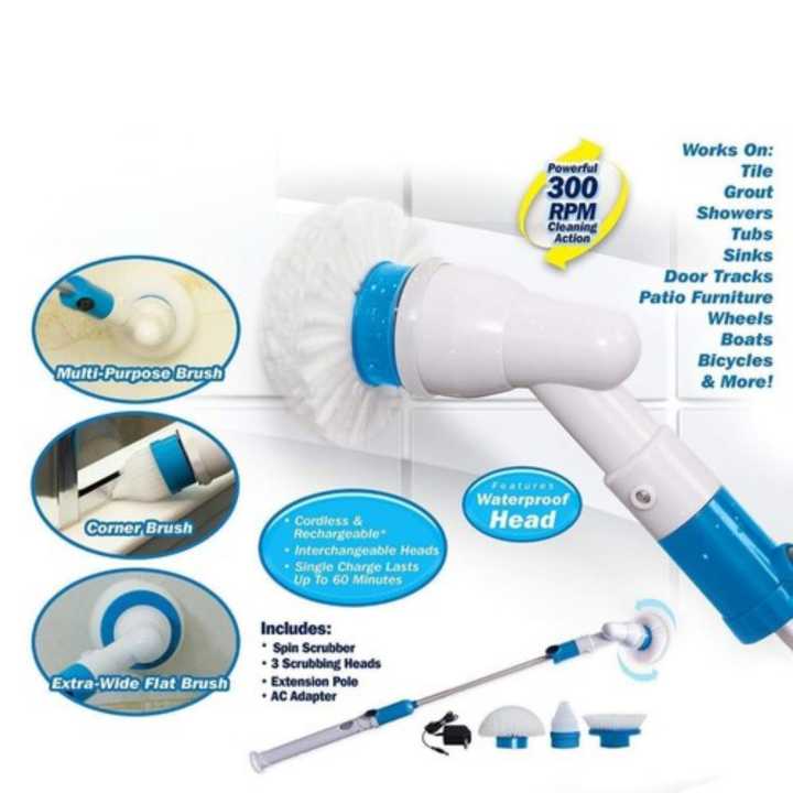 Hurricane Spin Scrubber Cordless Rechargeable Power Scrubber By ...