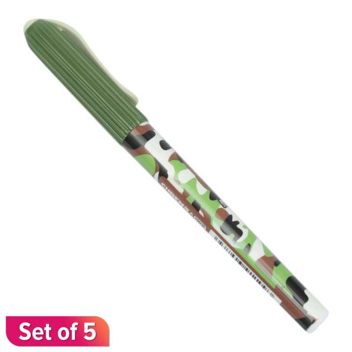 Green Bullet Ink Pen Set Of 5 | Daraz.com.np