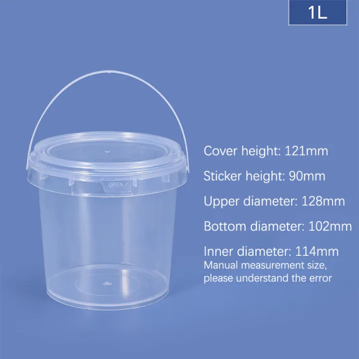 150ML-1500ML BPA-Free Empty Plastic Bucket with Lid Airtight PP Jars ...