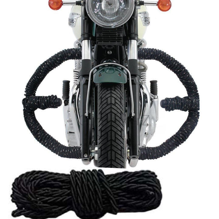 Royal Enfield Bullet Leg Guard Rope 100 Ft. -fully cover Black | Daraz ...