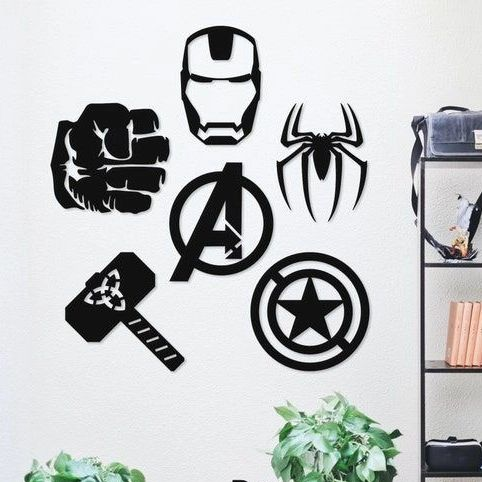 Aeromax Marvel Superhero Avengers Collections Wooden Wall Decor Frames ...