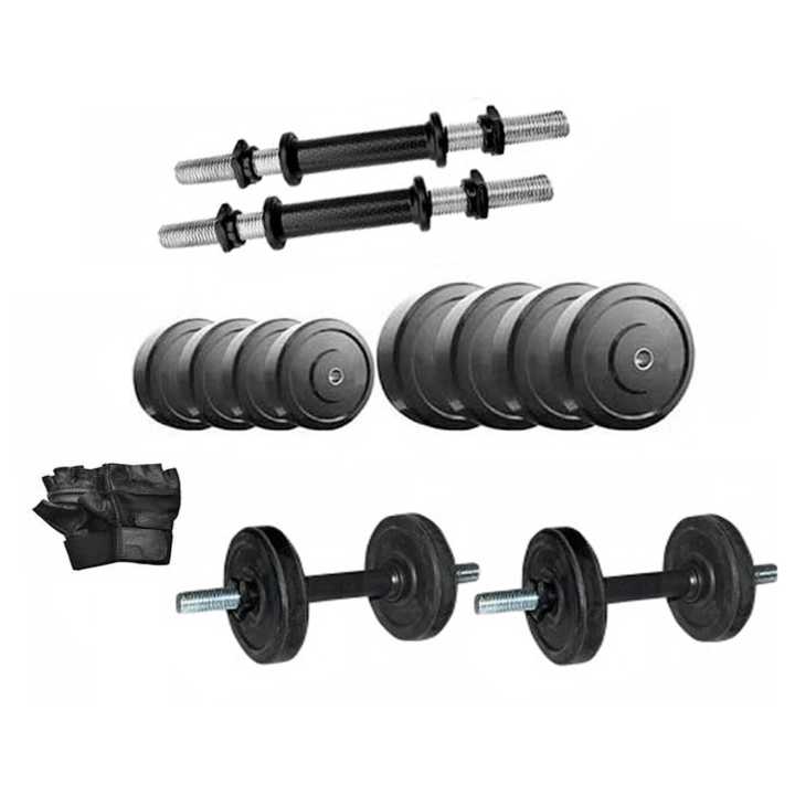 20 kg Adjustable Dumbbell Set Rubber Plates Dumbbell Set | Rubber ...