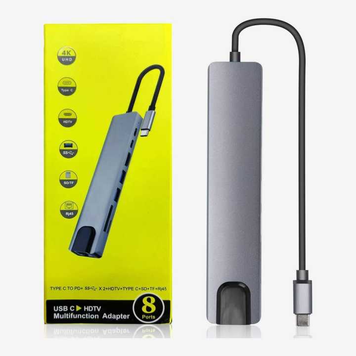 USB C Hub (8 in 1 Multifunction Adapter for MacBook & Windows) / USB ...