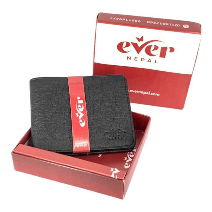 Ever Nepal Black Color PU Leather Regular Wallet For Men | Daraz.com.np