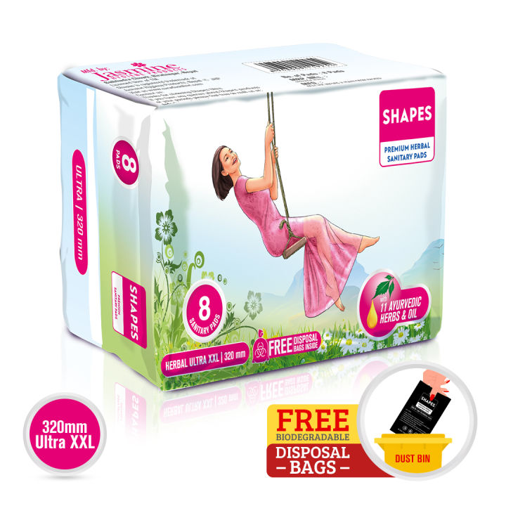 2 packs of Shapes Herbal Sanitary Pads 320 mm Ultra | Daraz.com.np