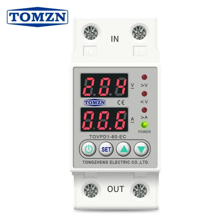 TOMZN Digital Voltage Protector Relay 40A 230V – Adjustable Over/Under ...