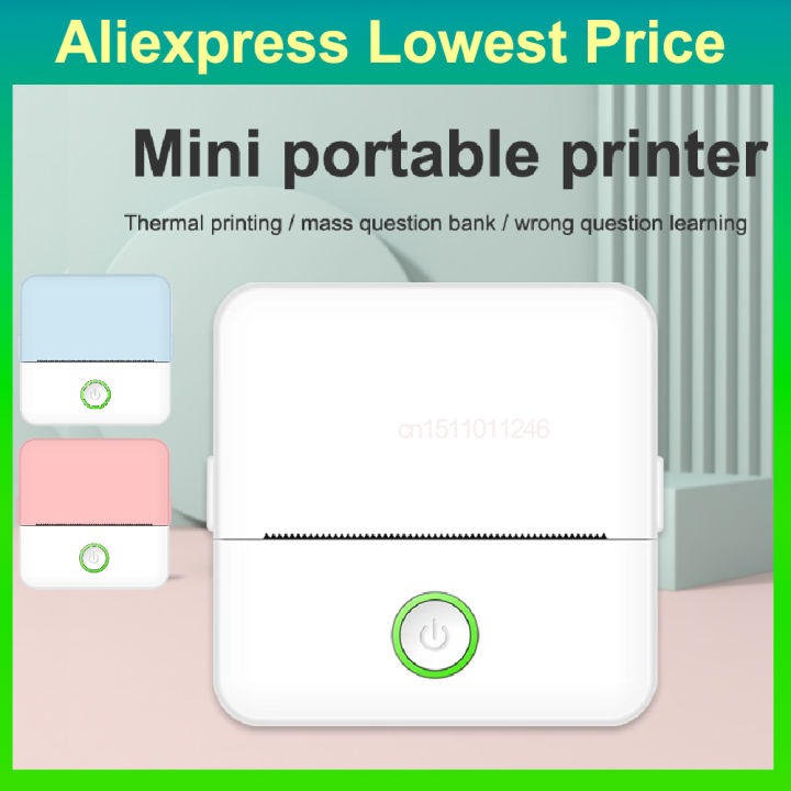 Mini Thermal Printer Bluetooth Wireless Inkless Photo Printing Note ...