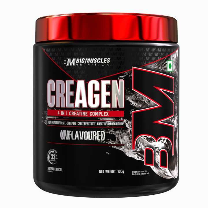 Bigmuscles Nutrition Creagen Creatine 3000mg- 100g (33 Servings ...