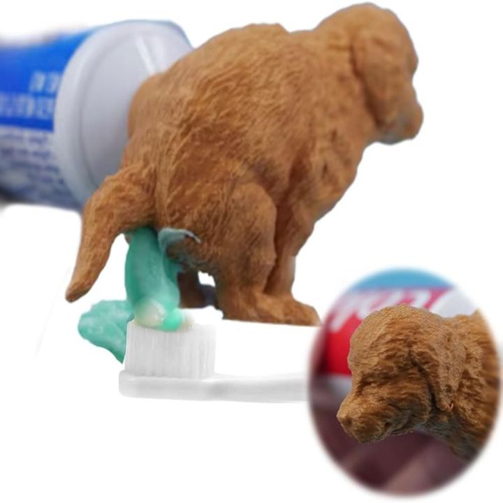 Gadget Funny Puppy Poop Toothpaste Dispenser Cartoon Squeezer Dog Butt ...