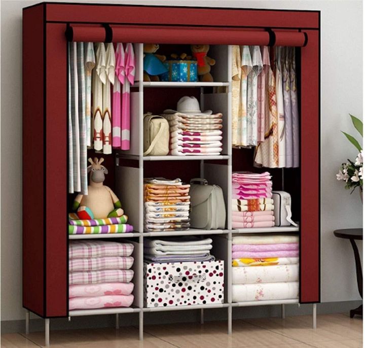 Folding Wardrobe Daraz Clothes Closet Wardrobe Daraz Storage Rack ...