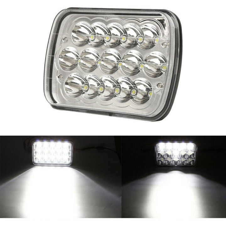 7-inch 45W square LED Jeep headlights with waterproof high and low ...