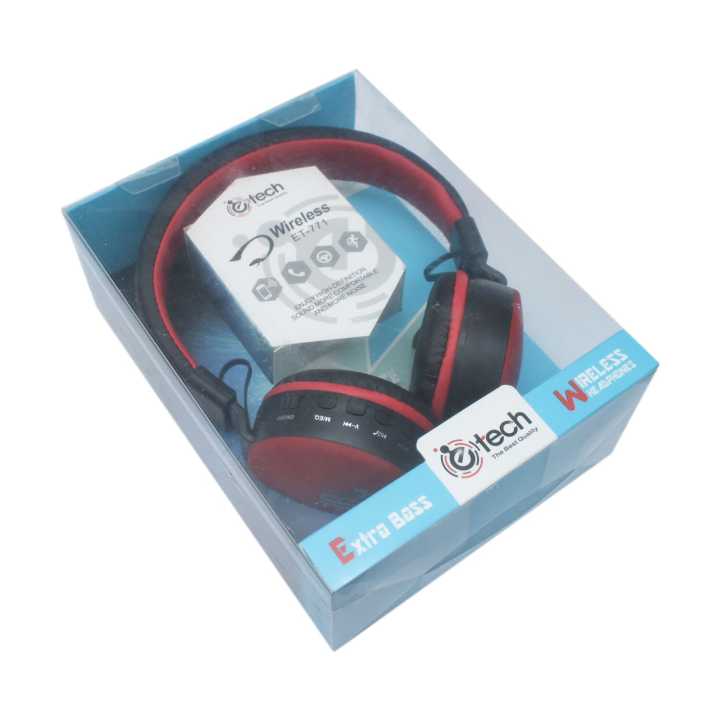 Red Etech Wireless Headphone ET-771 | Daraz.com.np