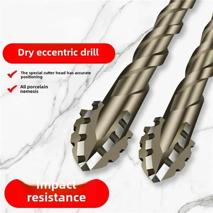 4PCS Four-Flute Sawtooth Eccentric Drill Bit, High Hardness Skewed ...