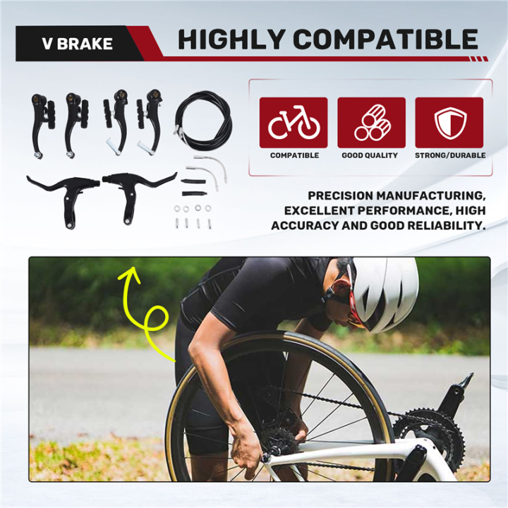 Complete Bicycle Mountain Bike Set,V Brake + Outer Cables + Lever ...