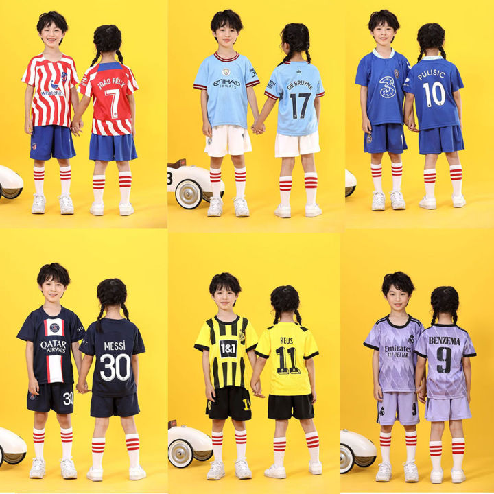 2324 Football Uniform Messi C Ronaldo Neymar Star Jersey Children's ...