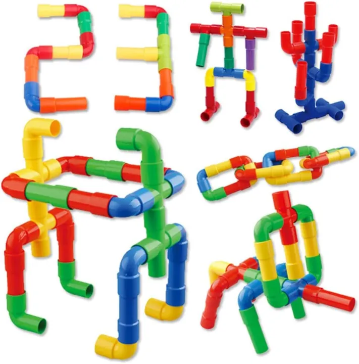 Water Pipe Building Blocks DIY Pipeline Tunnel Block Assembling ...