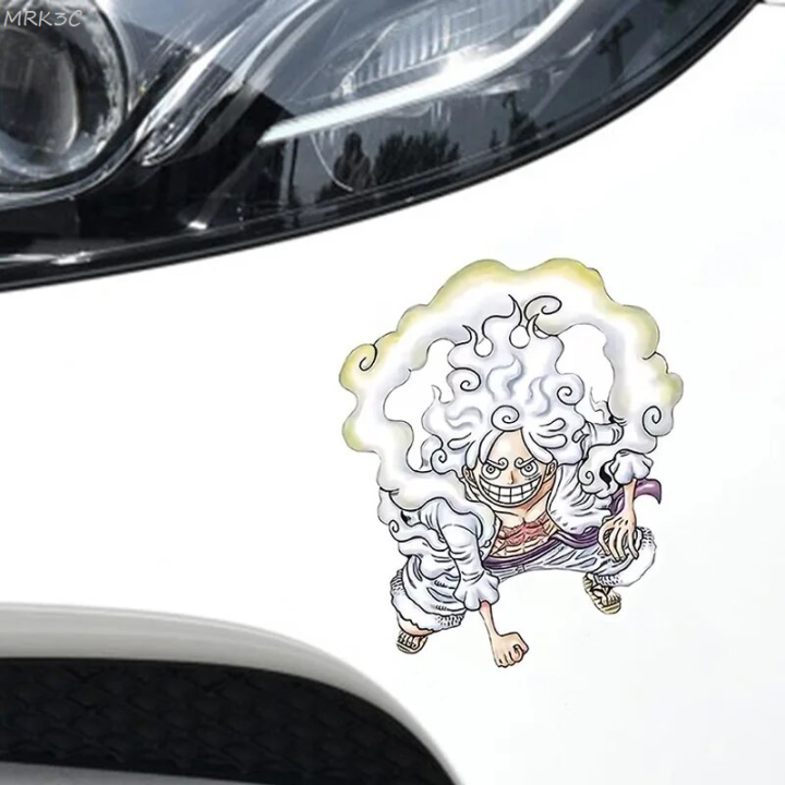 MRK3C One Piece Nika Monkey D. Luffy Gear 5 Car Stickers Reflective ...