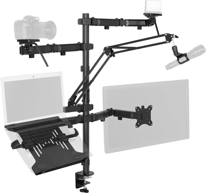 MG All in One Computer Studio Desk Mount Dual Monitor Mount Laptop ...